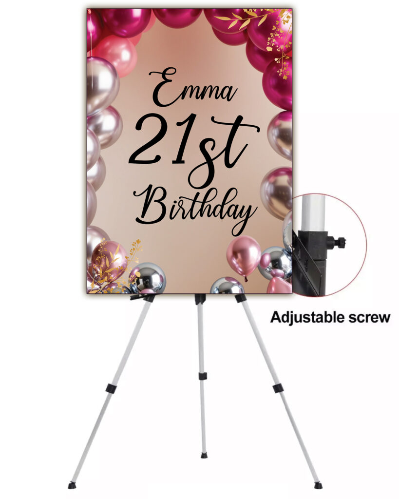A1 Personalised Birthday Sign Board | Reinforced Artist Easel Stand ...