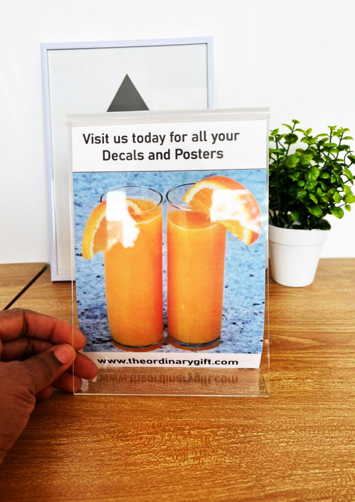 L SHAPE | A5 Freestanding Single Sided Acrylic Poster Holder - The ...