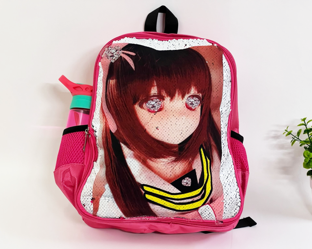 Cute Anime Design Backpack | Personalised Flip Sequins Backpacks for ...