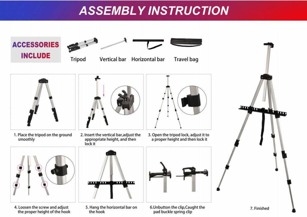 Reinforced Artist Easel Stand | Extra Thick Aluminium Tripod Display with A1 Correx Board - The ...