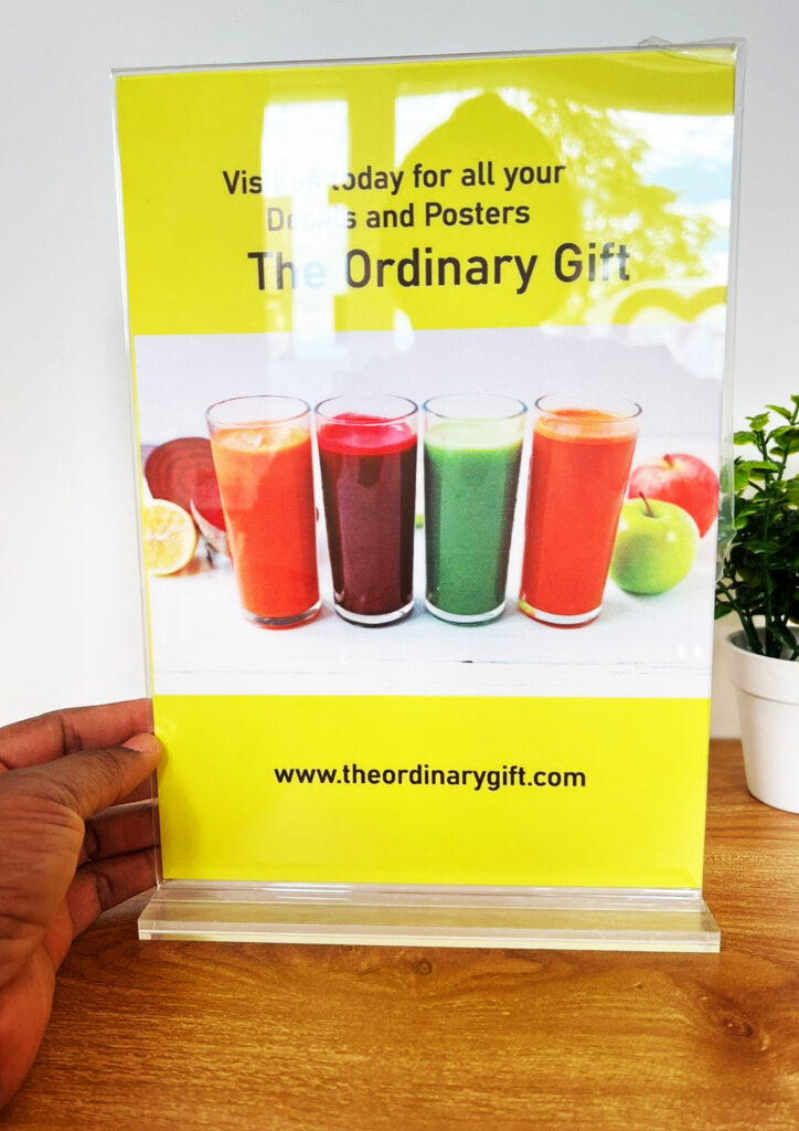 PULL-OUT | Double Sided Freestanding Acrylic Poster Holder | T-shape ...