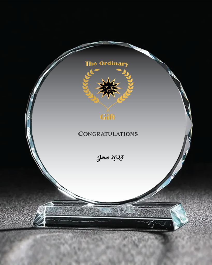 Heavyweight Optical k9 Crystal Award Trophy | Custom Logo | Full Colour ...