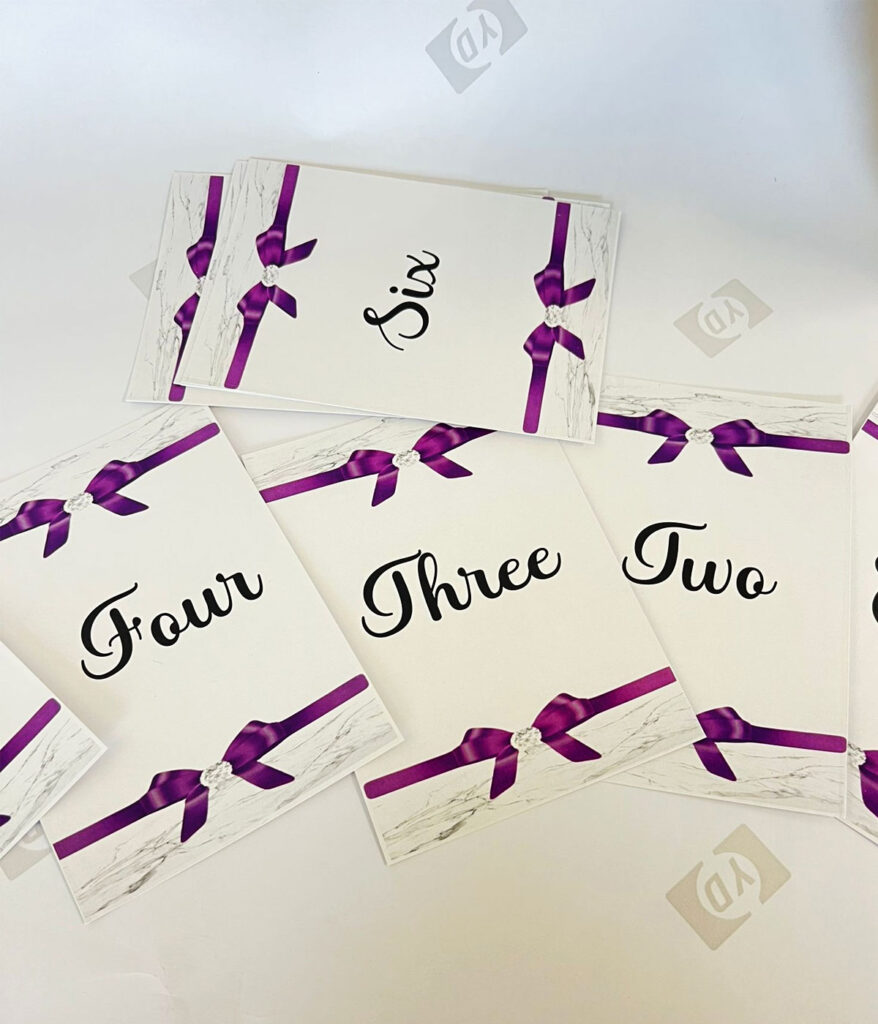 Personalised Wedding Table Numbers | Top Table Names - The Ordinary ...