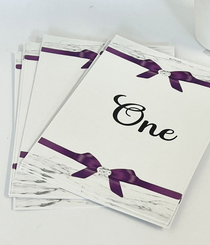 Personalised Wedding Table Numbers | Top Table Names - The Ordinary ...