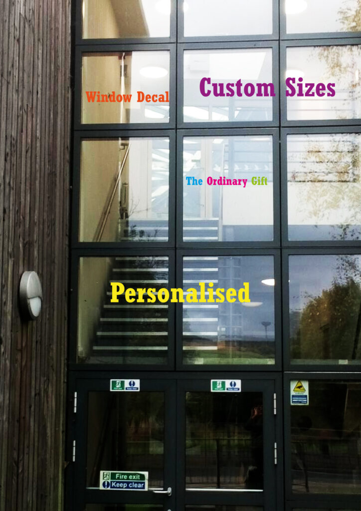 WINDOW DECAL | Super Self-adhesive Transparent film | Personalised Art ...